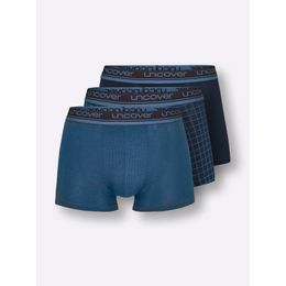 Panty Schiesser, Herren, Gr. 4, 3 Stk., dunkelblau, mittelblau, 95% Baumwolle, 5% Elasthan, Unterhosen Panty