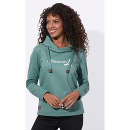 Sweatshirt Casual Looks, Damen, Gr. 42, jade, 50% Baumwolle, 50% Polyester, unifarben, Sweatshirts Sweatshirt