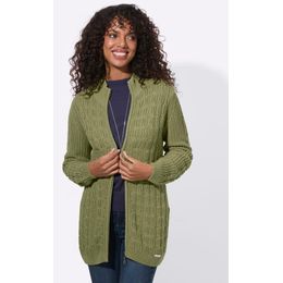 Casual Looks Damen Strickjackeschilf, Gr. 40, unifarben, 50% Baumwolle, 50% Polyacryl, Strickjacken