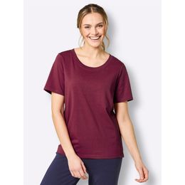 Funktionsshirt Catamaran "Funktions-Shirt", Damen, Gr. 40/42, bordeaux, 95% Baumwolle, 5% Elasthan, unifarben, Rundhals, Shirts Funktionsshirt