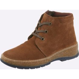Stiefelette Heine, Damen, Gr. 36, camel, Leder, Rindsleder, Veloursleder, Schuhe Stiefelette