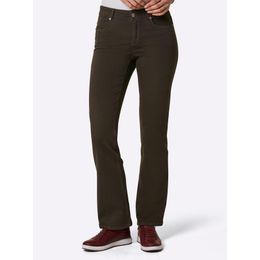 Bequeme Jeans Ascari, Damen, Gr. 24, Kurzgr&ouml;&szlig;en, schoko, 91% Baumwolle, 6% Polyester, 3% Elasthan, unifarben, lang, Jeans