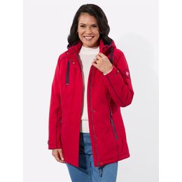 Funktionsjacke Casual Looks, Damen, Gr. 18, rot, 100% Polyester, Wattierung:100% Polyester, unifarben, Jacken Funktionsjacke