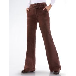 Cordhose Heine, Damen, Gr. 38, Normalgr&ouml;&szlig;en, schoko, 98% Baumwolle, 2% Elasthan, unifarben, Hosen Cordhose