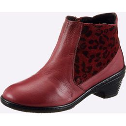 Stiefelette Gemini, Damen, Gr. 39, bordeaux, Glattleder, Schuhe Stiefelette
