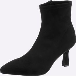 Stiefelette Heine, Damen, Gr. 36, schwarz, Textil, Schuhe Stiefelette