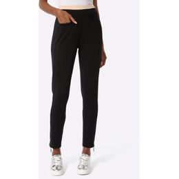 CR&Eacute;ATION L Webhose CREATION L, Damen, Gr. 48, Normalgr&ouml;&szlig;en, schwarz, 50% Modal, 44% Polyester, 6% Elasthan, unifarben, Hosen
