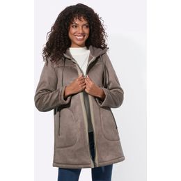 Outdoorjacke Casual Looks, Damen, Gr. 36, taupe, 100% Polyester, unifarben, Jacken Outdoorjacke