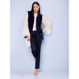 CR&Eacute;ATION L Fellimitatweste CREATION L, Damen, Gr. 40, marine, 100% Polyester, unifarben, Westen