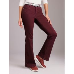 Bequeme Jeans Ascari, Damen, Gr. 24, Kurzgr&ouml;&szlig;en, bordeaux, 91% Baumwolle, 6% Polyester, 3% Elasthan, unifarben, lang, Jeans