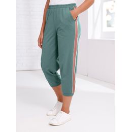 7/8-Hose, Damen, Gr. 38, Normalgr&ouml;&szlig;en, jade, 100% Baumwolle, gemustert, mehrfarbig, unifarben, Hosen 7/8-Hose