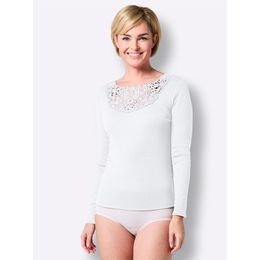 w&auml;schepur Unterziehshirt W&Auml;SCHEPUR, Damen, Gr. 40, 1 Stk., Normalgr&ouml;&szlig;en, wei&szlig;, 50% Baumwolle, 50% Modal, Unterhemden