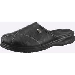 Pantoffel, Herren, Gr. 45, schwarz, Lederimitat, Schuhe