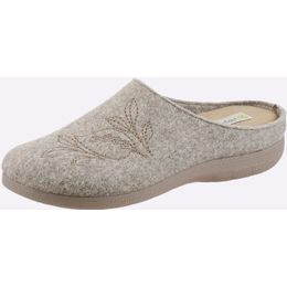 Waldl&auml;ufer Pantoffel WALDL&Auml;UFER, Damen, Gr. 36, beige, Filz, Schuhe