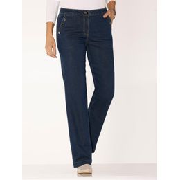 Bequeme Jeans Classic Basics, Damen, Gr. 19, Normalgr&ouml;&szlig;en, blau (dunkelblau), 81% Baumwolle, 17% Polyester, 2% Elasthan, unifarben, lang, Jeans