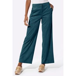 CR&Eacute;ATION L Webhose CREATION L, Damen, Gr. 38, Normalgr&ouml;&szlig;en, gr&uuml;n (petrol), 90% Polyester, 8% Polyamid, 2% Elasthan, unifarben, Hosen