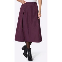 Schlupfrock Heine, Damen, Gr. 40, burgund, 100% Polyester, unifarben, wadenlang, R&ouml;cke