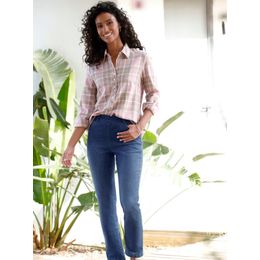 Karobluse Heine, Damen, Gr. 34, sesam, ros&eacute;, kariert, 100% Baumwolle, gemustert, kariert, mehrfarbig, Blusen Karobluse