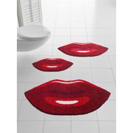 Badematte Grund Gr. 1, bordeaux, rot, oval (40cm x 70cm ), 1 Stk., Badematten, Badematte