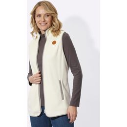 Fleeceweste Classic Basics, Damen, Gr. 44, ecru, 100% Polyester, gemustert, mehrfarbig, Westen Fleeceweste