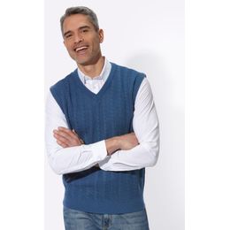 Pullunder CLASSIC "Pullunder", Herren, Gr. 60, jeansblau, 100% Polyacryl, unifarben, Pullover Pullunder
