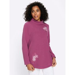 Fleeceshirt Classic Basics "Fleece-Shirt", Damen, Gr. 44, erika, 100% Polyester, gebl&uuml;mt, gemustert, mehrfarbig, Shirts