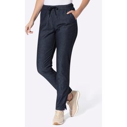 Bequeme Jeans Heine, Damen, Gr. 38, Normalgr&ouml;&szlig;en, dunkelblau, 100% Baumwolle, unifarben, lang, Jeans