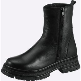 Stiefelette Andrea Conti, Damen, Gr. 36, schwarz, Glattleder, Leder, Rindsleder, Schuhe Stiefelette