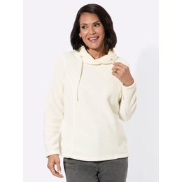 Fleeceshirt Casual Looks "Fleece-Shirt", Damen, Gr. 40, ecru, 100% Polyester, meliert, unifarben, Shirts