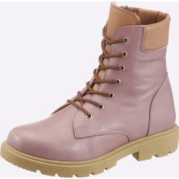 Schn&uuml;rstiefelette Andrea Conti, Damen, Gr. 36, rosa (mauve), Glattleder, Leder, Rindsleder, Schuhe Schn&uuml;rstiefelette