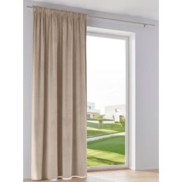Vorhang HEINE HOME Gr. 1, beige, B:140cm H:145cm, Polyester, Gardinen