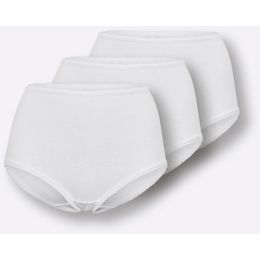 w&auml;schepur Taillenslip W&Auml;SCHEPUR, Damen, Gr. 44, 3 Stk., wei&szlig;, 100% Baumwolle, Unterhosen Taillenslip