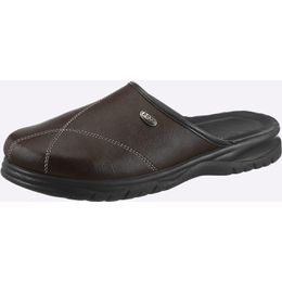 Pantoffel, Herren, Gr. 40, schoko, Lederimitat, Schuhe