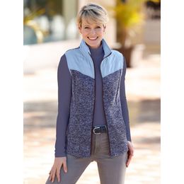 Kurzweste Classic Basics, Damen, Gr. 46, grau (aubergine, malve), 100% Polyester, Einsatz:100% Polyester, Wattierung:100% Polyester, gemustert, mehrfarbig, meliert, Westen