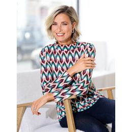 Rollkragenshirt Classic Basics "Rollkragen-Shirt", Damen, Gr. 56, ecru, terra, bedruckt, 100% Baumwolle, gemustert, mehrfarbig, Shirts