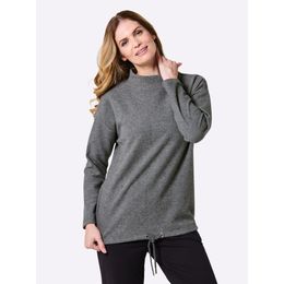 Funktionsshirt Catamaran "Sportshirt", Damen, Gr. 40/42, anthrazit, meliert, 52% Baumwolle, 48% Polyester, unifarben, Rundhals, Shirts Funktionsshirt