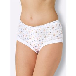 w&auml;schepur Pagenschl&uuml;pfer W&Auml;SCHEPUR, Damen, Gr. 44, 4 Stk., wei&szlig;, bedruckt, 100% Baumwolle, Unterhosen