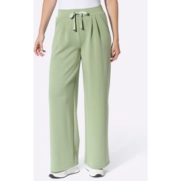 Jerseyhose Heine, Damen, Gr. 48, Normalgr&ouml;&szlig;en, gr&uuml;n (eucalyptus), 50% Modal, 44% Polyester, 6% Elasthan, unifarben, Hosen Jerseyhose