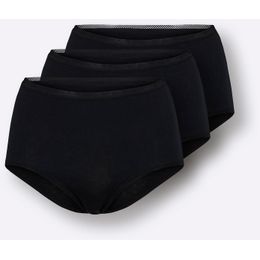 w&auml;schepur Formslip W&Auml;SCHEPUR, Damen, Gr. 42, 3 Stk., schwarz, 95% Baumwolle, 5% Elasthan, Unterhosen Formslip