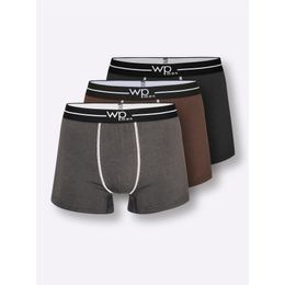 w&auml;schepur Panty W&Auml;SCHEPUR, Herren, Gr. 6, 3 Stk., anthrazit, schoko, schwarz, 95% Baumwolle, 5% Elasthan, Unterhosen Panty