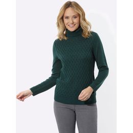 Rollkragenpullover Classic Basics "Rollkragen-Pullover", Damen, Gr. 38, petrol, 100% Polyacryl, unifarben, Pullover Rollkragenpullover
