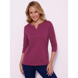 3/4-Arm-Shirt Classic Basics "3/4-Arm-Shirt", Damen, Gr. 38, malve, 100% Baumwolle, unifarben, Rundhals, Shirts 3/4-Arm-Shirt