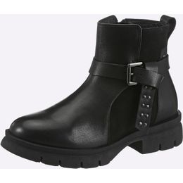 Stiefelette Andrea Conti, Damen, Gr. 36, schwarz, Glattleder, Leder, Rindsleder, Schuhe Stiefelette