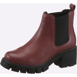 Stiefelette Heine, Damen, Gr. 36, bordeaux, Glattleder, Leder, Rindsleder, Schuhe Stiefelette