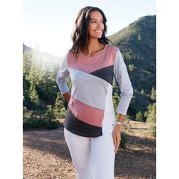 Print-Shirt Casual Looks "Druck-Shirt", Damen, Gr. 54, steingrau, rosenholz, bedruckt, 50% Baumwolle, 50% Modal, gemustert, mehrfarbig, Rundhals, Shirts