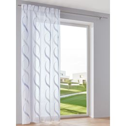 Gardine HEINE HOME Gr. 1, wei&szlig;, bedruckt, B:130cm H:145cm, Polyester, Gardinen, Gardine