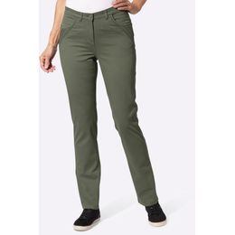 Bequeme Jeans Casual Looks, Damen, Gr. 54, Normalgr&ouml;&szlig;en, khaki, 98% Baumwolle, 2% Elasthan, unifarben, lang, Jeans