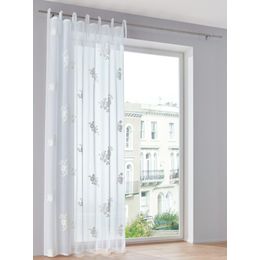 Gardine HEINE HOME Gr. 2, wei&szlig;, B:140cm H:175cm, Polyester, Gardinen, Gardine