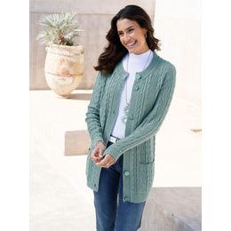 Strickjacke Inspirationen, Damen, Gr. 36, jade, 50% Baumwolle, 50% Polyacryl, unifarben, Strickjacken Strickjacke