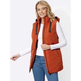 Steppweste Classic Basics, Damen, Gr. 50, rostrot, 100% Polyester, Wattierung:100% Polyester, unifarben, Westen Steppweste